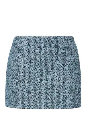Gucci Cotton And Wool-blend Tweed Miniskirt - Blue