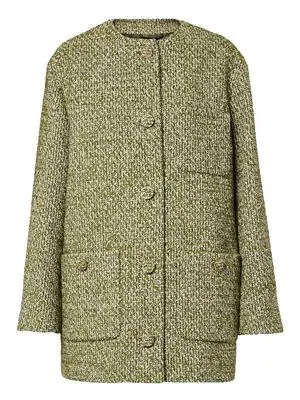 Gucci Cotton And Wool-blend Bouclé Coat - Green