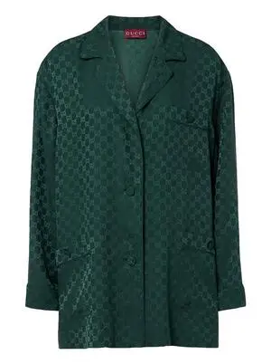 Gucci Gg Silk Shirt - Green