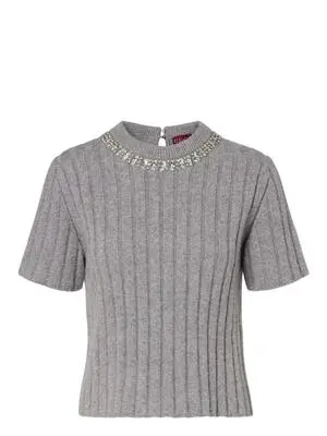 Gucci Embellished Wool And Cashmere Sweater - Grey