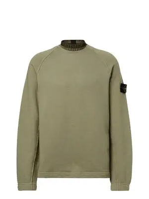 Stone Island Compass Cotton Fleece Sweatshirt - Green