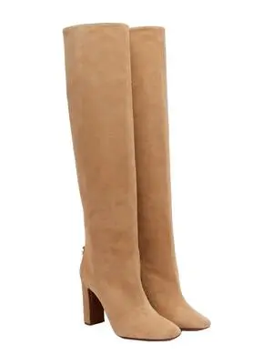 Dolce & Gabbana Suede Over-the-knee Boots - Beige