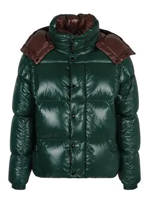 Moncler Parana Short Down Jacket With Hood - Green