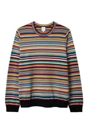 Paul Smith Signature Stripe Merino Wool Knit Sweater - Multicolour