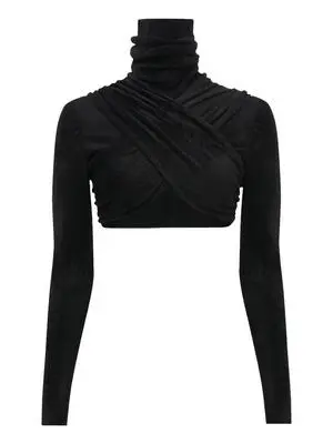 Alaïa Draped Top - Black