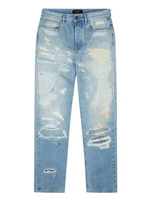 Amiri Repaired Straight Leg Jean - Blue