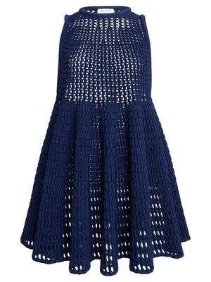 Alaïa Waffle Dress - Blue