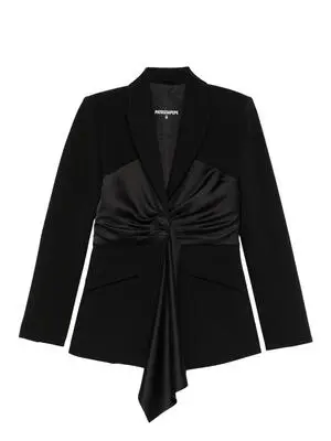 Patrizia Pepe Draped Blazer - Black
