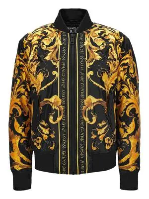 Versace Baroque Printed Bomber Jacket - Black
