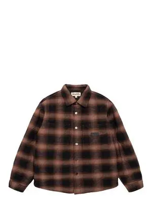 StÜssy Quilted Plaid Shirt Jacket - Brown