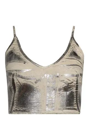 Rick Owens Palladium' Denim Tank Top - Silver