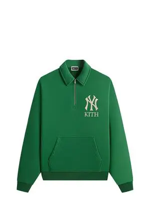 Kith For The New York Yankees Quarter Zip Popover Sweatshirt - Green