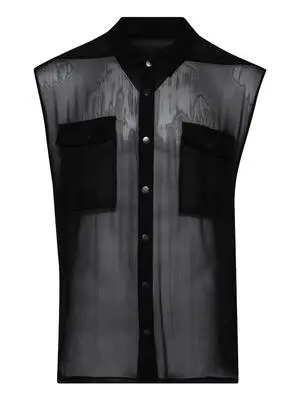 Rick Owens Jumbo Sleeveless Shirt - Black