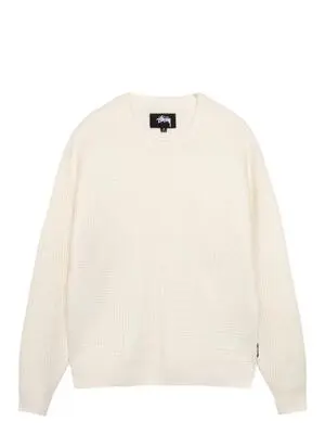 StÜssy Waffle Cashmere Crew - Cream