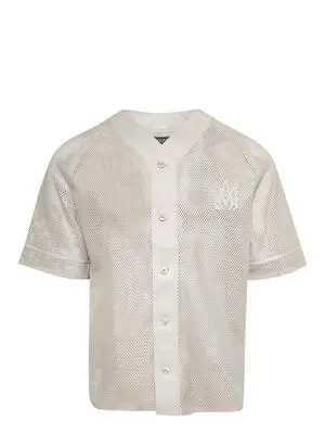Amiri Ma Perforated Baseball Shirt - Brown