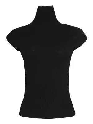 Rick Owens Knitted Turtleneck Top - Black