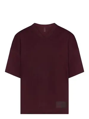 NIKESKIMS Airy V-neck Oversized Top - Red