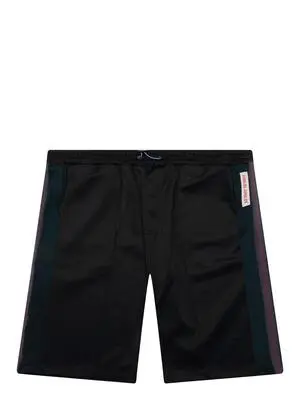 JUNGLES Weave Panel Shorts - Black