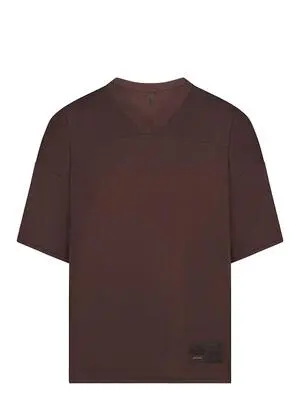 NIKESKIMS Airy V-neck Oversized Top - Brown