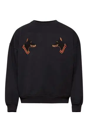 Rhude Hound Graphic Crewneck - Black