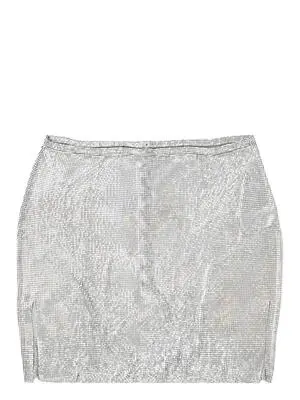 Rabanne Mesh Mini Skirt - Silver