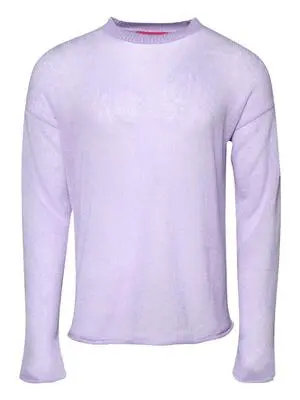 THE ELDER STATESMAN Nimbus Slouchy Crew - Purple