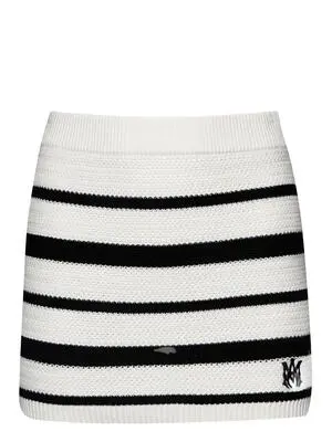 Amiri Ma Striped Mini Skirt - Black