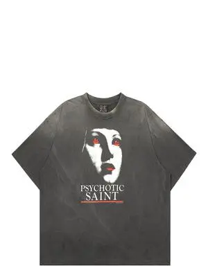 SAINT MXXXXXX Psychotic Saint Short-sleeve Tee - Black