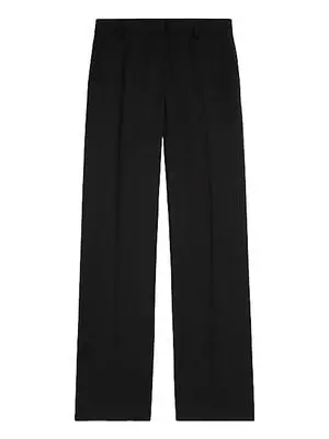 The Kooples Wide-leg Mid-rise Wool Trousers - Black