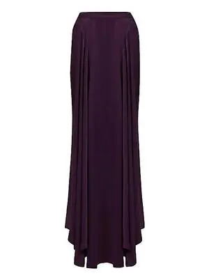 LEEM Panelled Woven Maxi Skirt - Purple