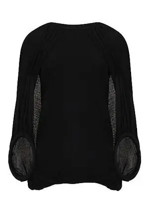 LEEM Double Hoop Knitted Top - Black