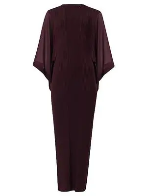 LEEM Slim-fit Knitted Midi Dress - Purple