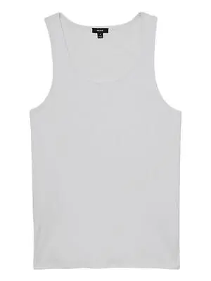REISS Ribbed Knitted Vest - White