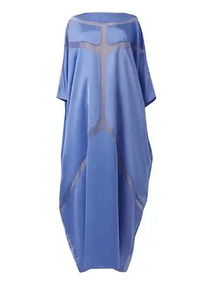 LEEM Organza Detail Woven Kaftan - Blue