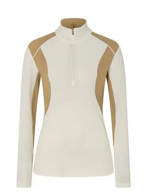 Bogner Beja Tech Jersey Quarter-zip Top - Ivory