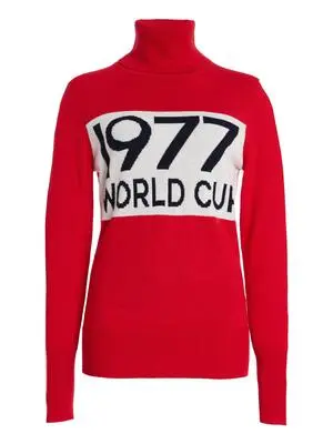 WE NORWEGIANS Worldcup Wool High Neck Sweater - Print