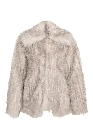AKNVAS AKNVAS Dagmar Faux Fur Top Coat White/gray