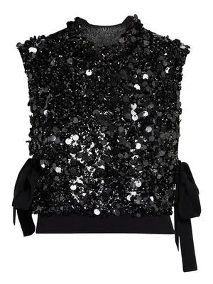 Ulla Johnson Cosima Embroidered Cashmere Vest - Noir