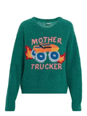 MOTHER The Jumper Embroidered Sweater - Rough Road