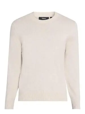 Theory Hilles Cashmere Crewneck Sweater Alabaster