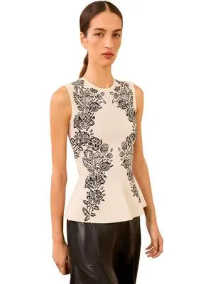 Ulla Johnson Vanna Jacquard Tank - Ivory
