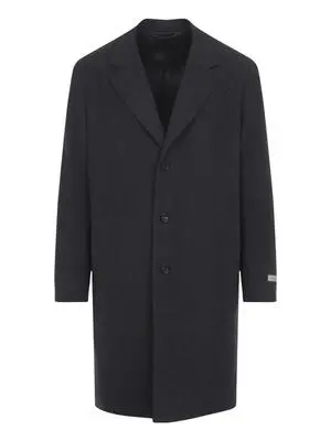 Canali Wool Single-breasted Coat - Grey