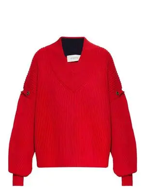 Sportmax Detachable-sleeves Sweater - Red