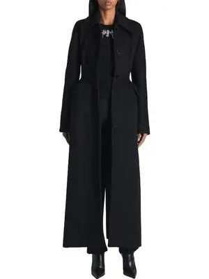 Alexander McQueen Wool And Cashmere Longline Coat - Black