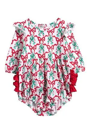 RUFFLEBUTTS Carol Of The Bows Long Sleeve Bodysuit