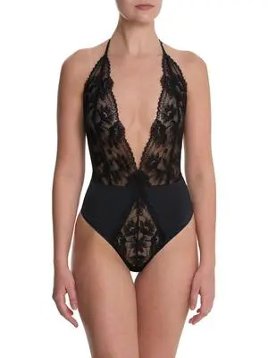 Natori Fleur Lace Teddy - Black