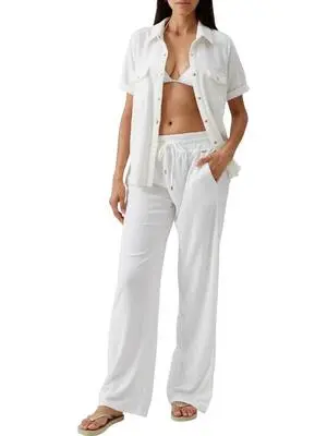 Melissa Odabash Tori Lounge Cotton-blend Terry Cover-up - White