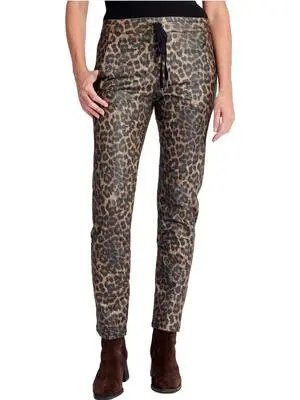 Alembika Iconic Stretch Full Length Jeans - Leopard
