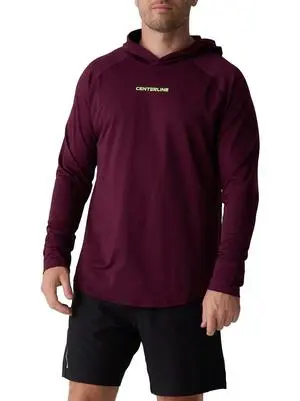 CENTERLINE ATHLETICS Hooded Layering Top - Dark Currant