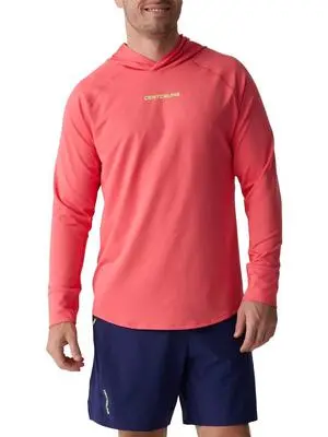 CENTERLINE ATHLETICS Hooded Layering Top - Sunset Coral